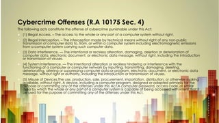 Law of-cybercrime | PDF | Crime & Harmful Acts to Individuals, Society ...