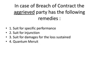 Law remedies for breach of contract | PPTX | Home Insurance | Insurance