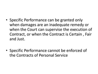 Law remedies for breach of contract | PPTX | Home Insurance | Insurance