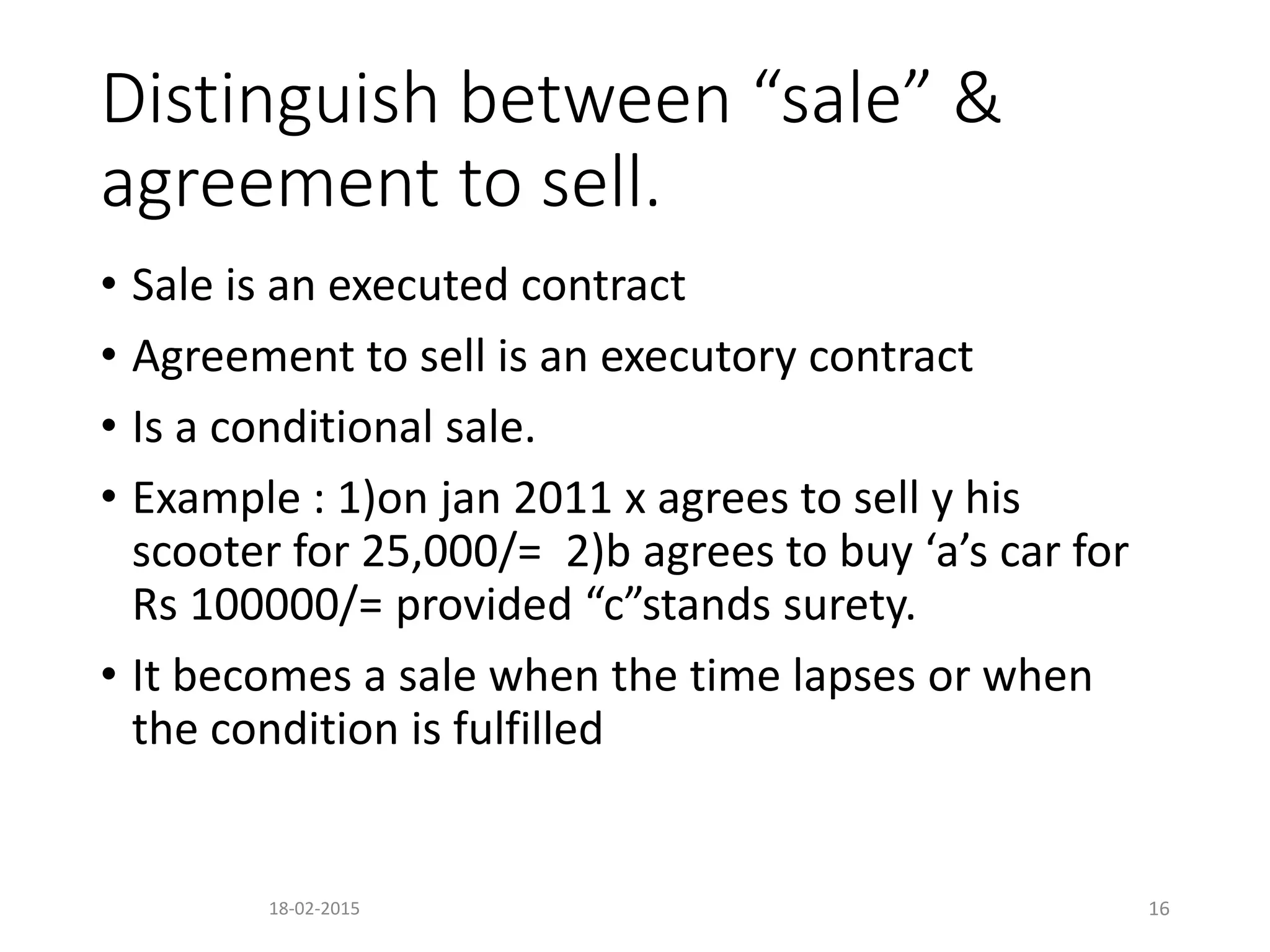 Law sale of goods act | PPTX