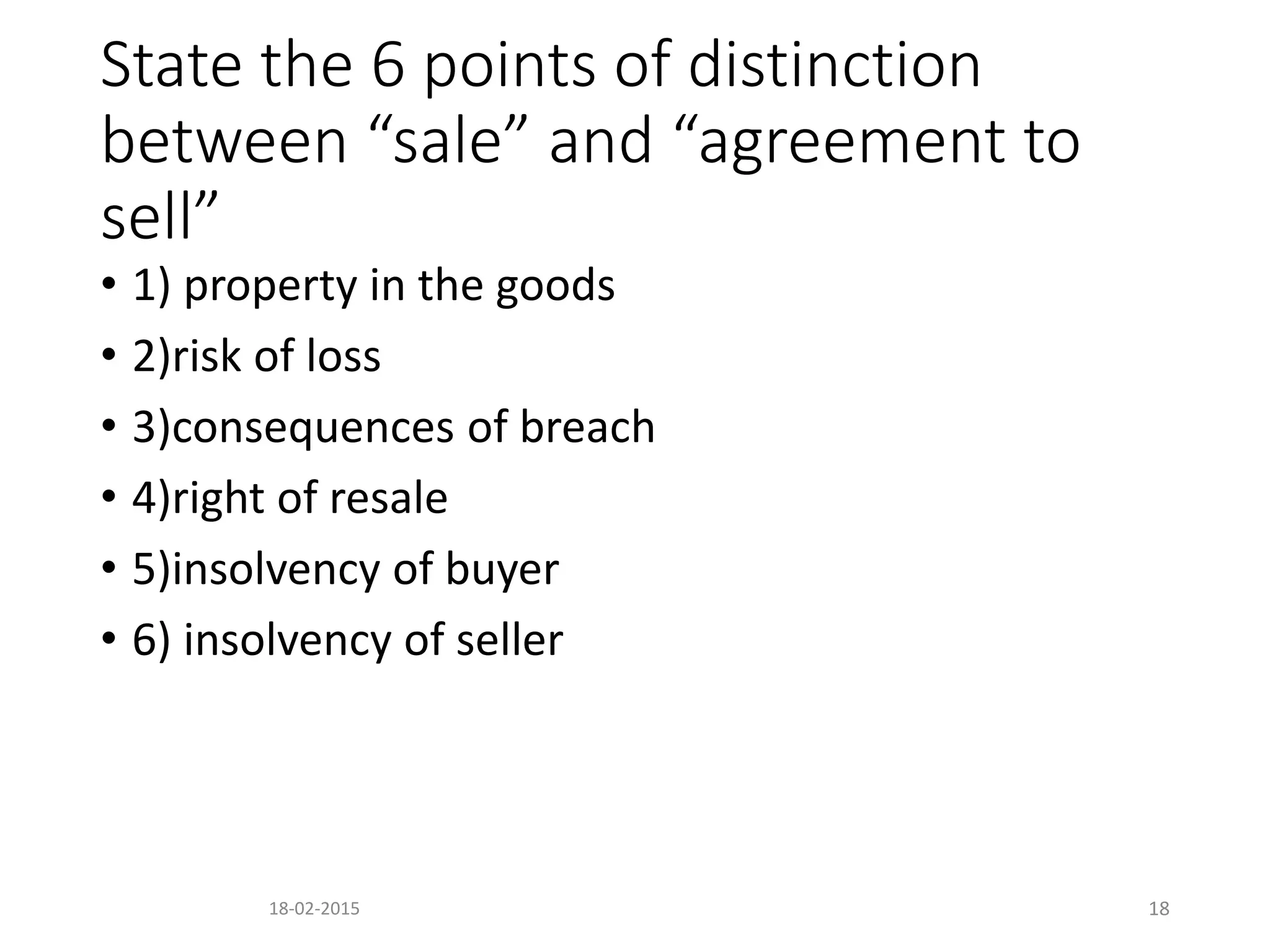 Law sale of goods act | PPTX