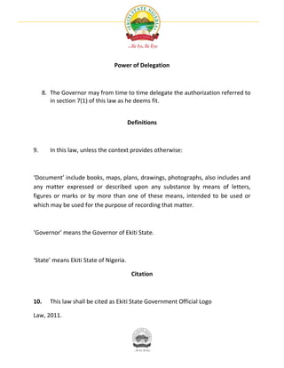 CHANGE OF OFFICIAL LOGO LAW | PDF