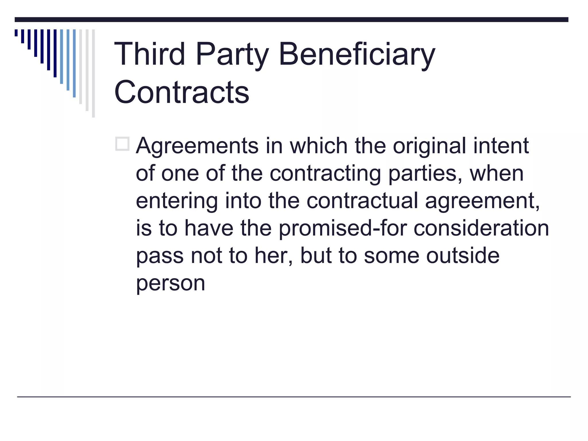 Law 206 Ch. 9 - Third Party Contracts | PPT