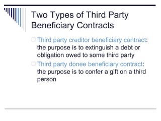 Law 206 Ch. 9 - Third Party Contracts | PPT