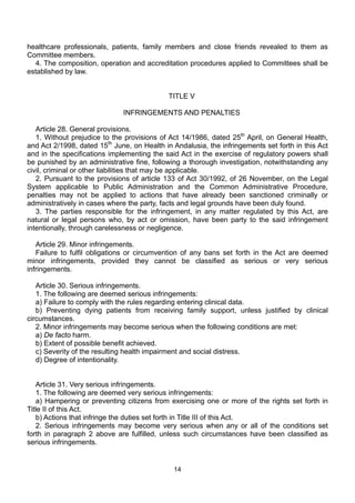 Law 2 2010 on personal rights and guarantees to die in dignity andalusia | PDF | Eldercare ...