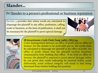 LAW245 Defamation powerpoint notes for uitm students | PPTX