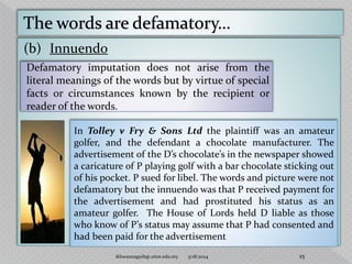 LAW245 Defamation powerpoint notes for uitm students | PPTX