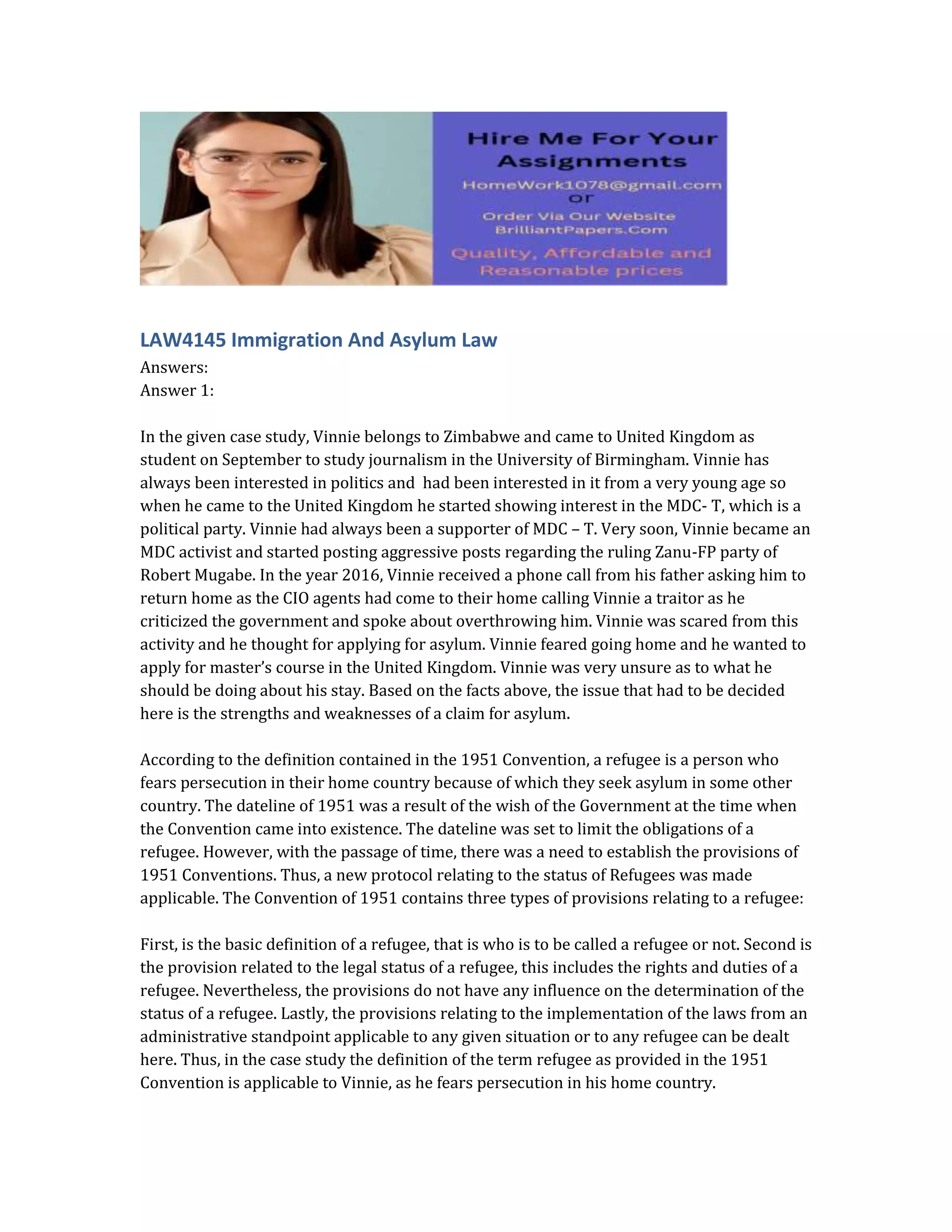 LAW4145 Immigration And Asylum Law.docx