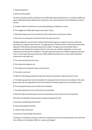 Law 531 final exam answers are here | DOCX