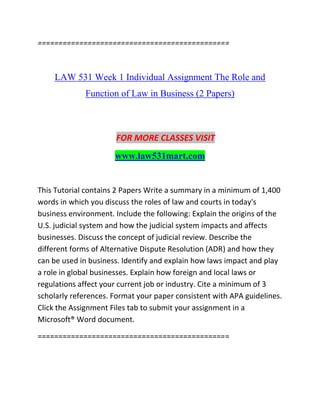 LAW 531 MART Inspiring Innovation--law531mart.com