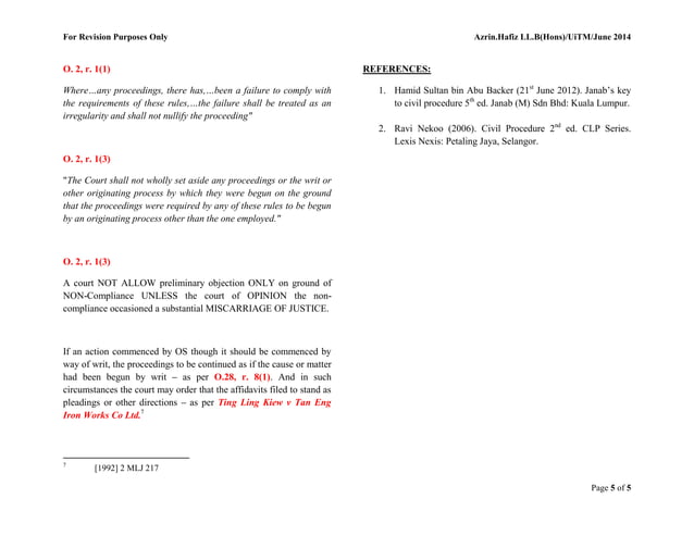 Modes of Originating Process - For Revision Purposes Only | PDF | Law