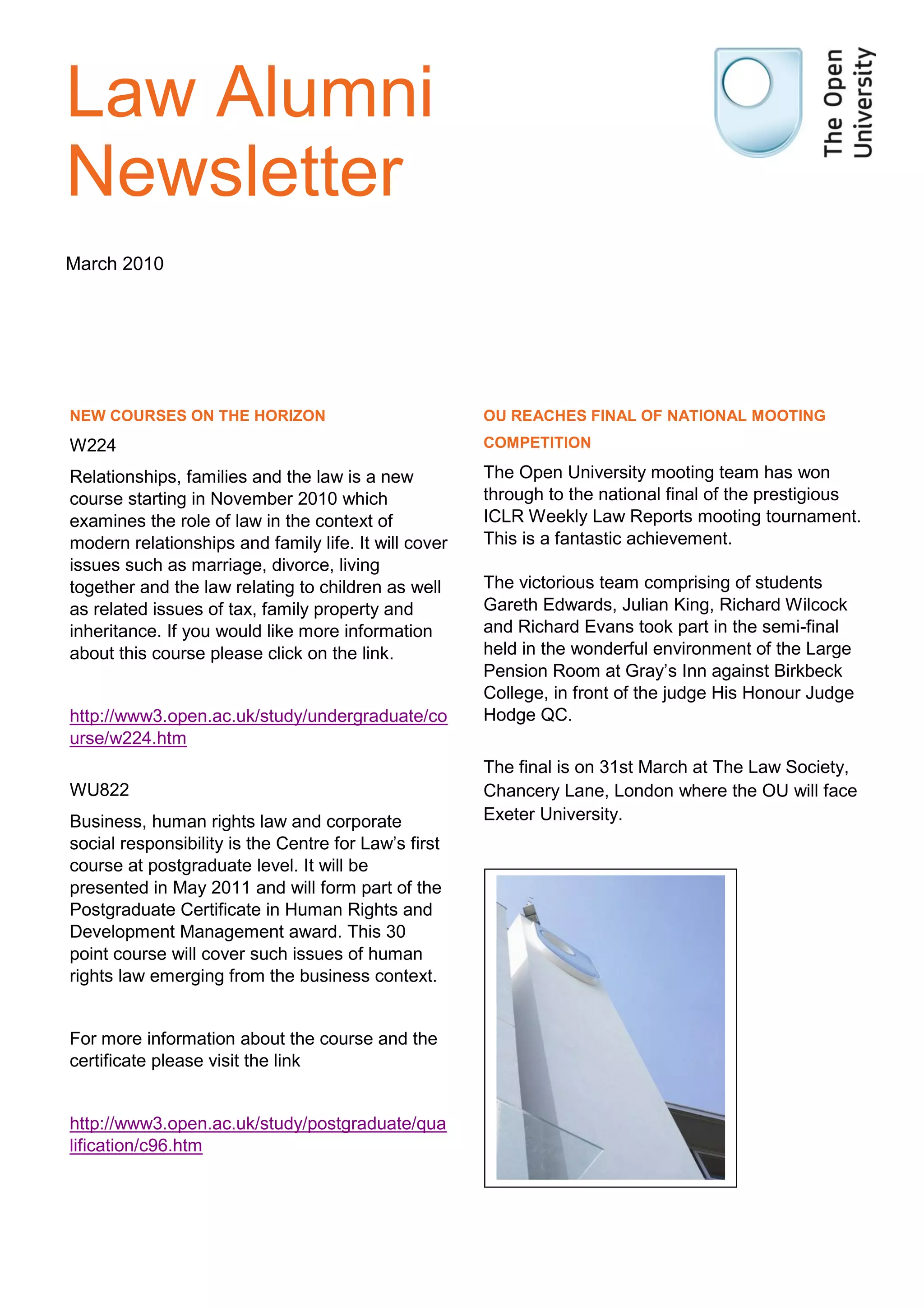 Law alumni newsletter | PDF