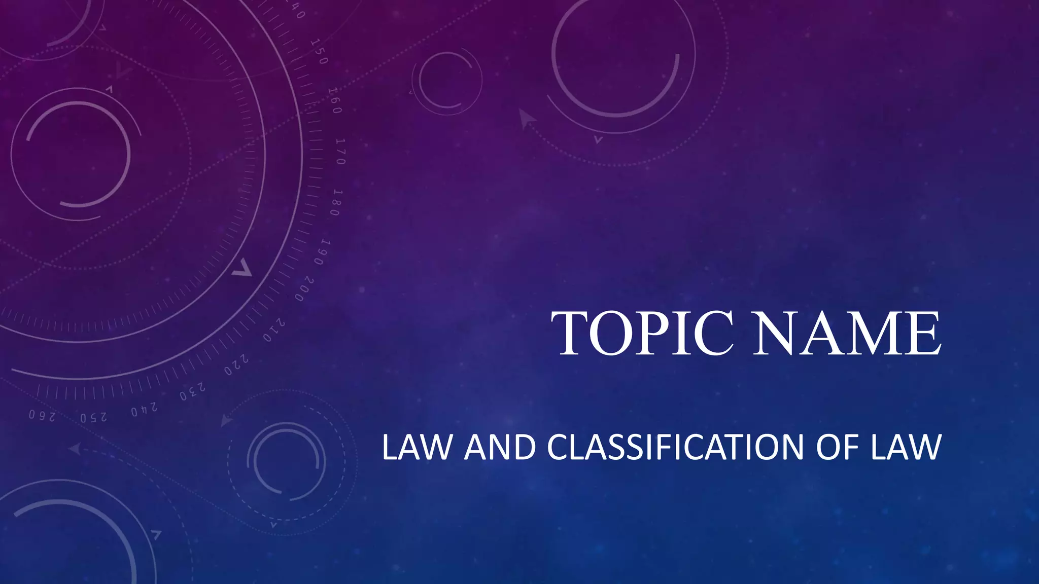Law and classification of law | PPTX