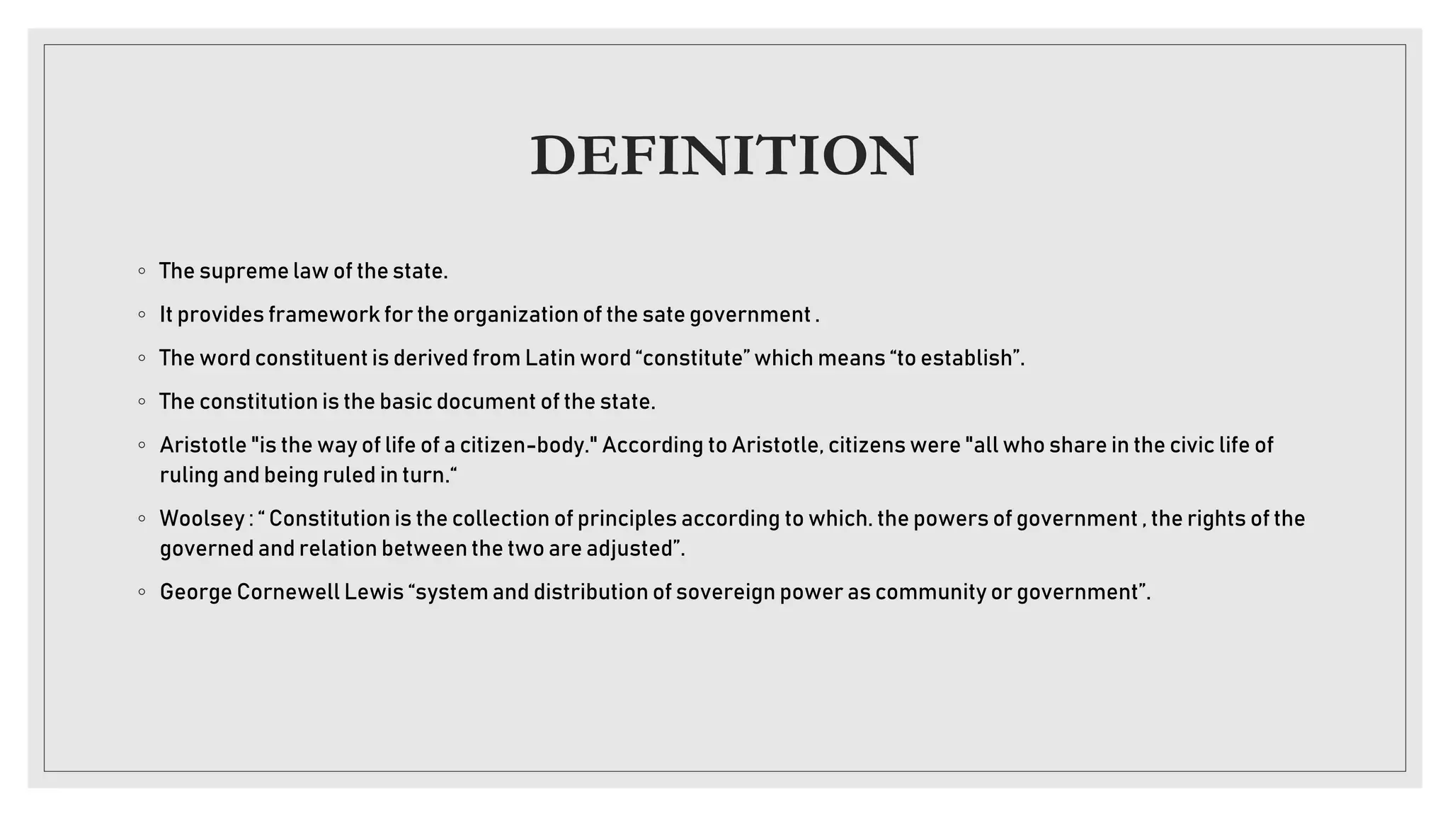 LAW AND CONSTITUTION | PPTX