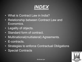 Law of contract and economics | PPTX