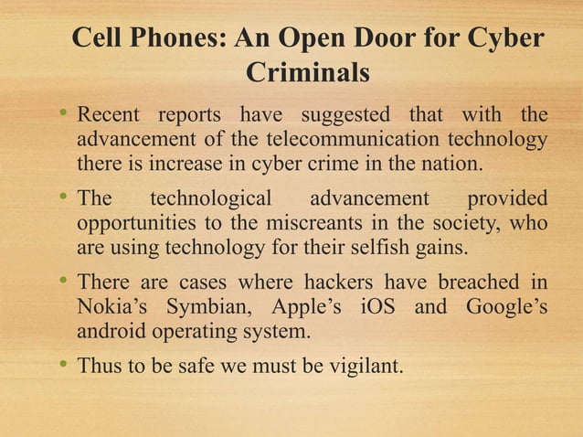 Law and Technology - Mobile Phone Crimes | PPT