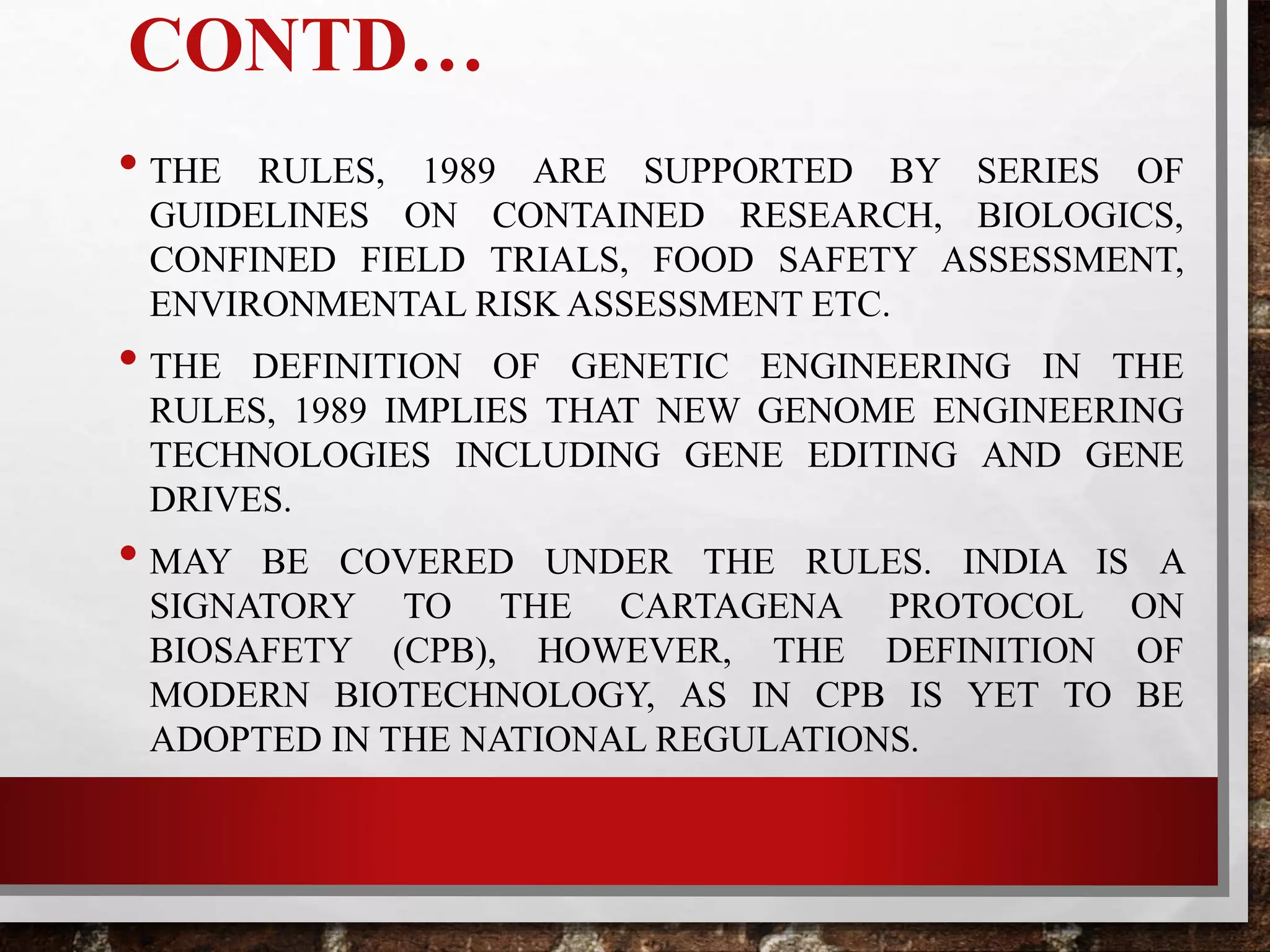 Genetic Technologies: Environment Protection Act (Law and Technology) | PPT