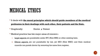 Law and Ethics class on NMC, Forensic Medicine, Chapter 1 (updated) | PPTX
