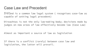 Law and ethics 2 b sources of law in ireland | PPTX