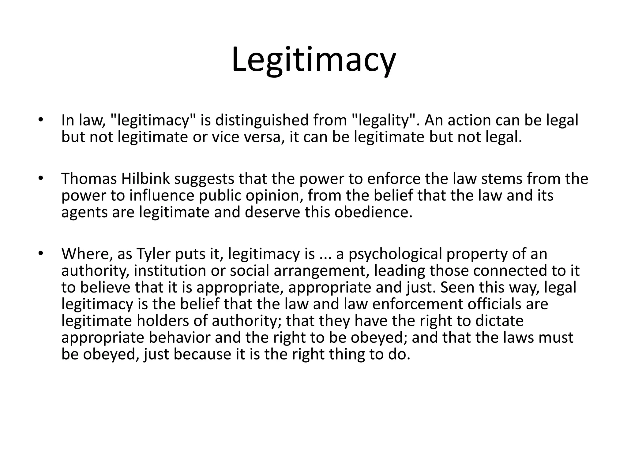 Law and legitimacy | PPTX