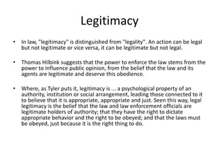 Law and legitimacy | PPTX