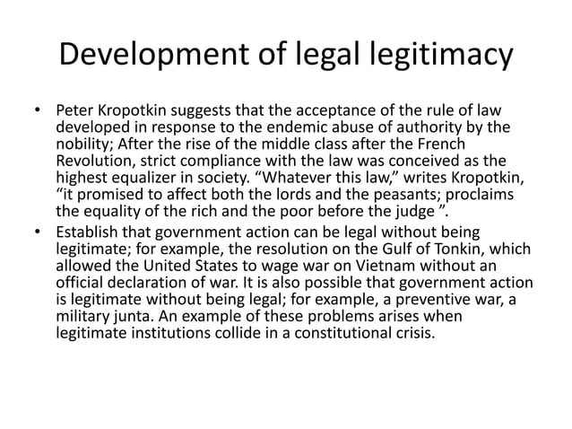 Law and legitimacy | PPTX