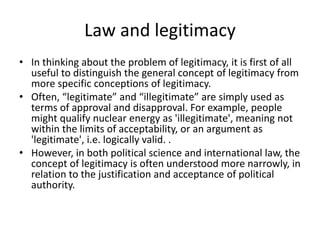 Law and legitimacy | PPTX