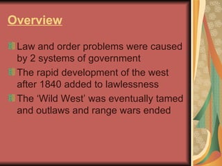 Law And Order | PPT | Western | Genres