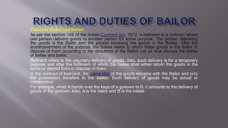 Rights and duties of bailor | PPTX | Law