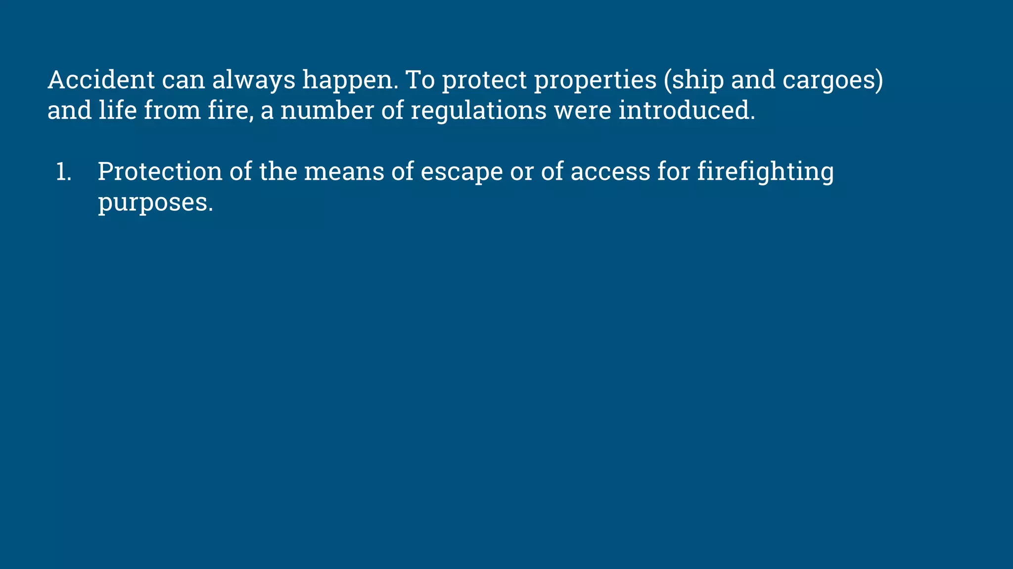 SOLAS - Chapter II-2 - Construction - Fire protection, fire detection ...