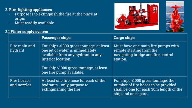 SOLAS - Chapter II-2 - Construction - Fire protection, fire detection ...