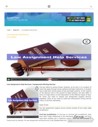 Law assignment help services | PDF