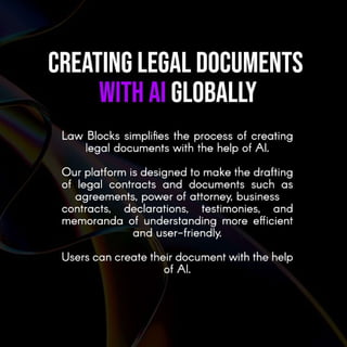 Law Blocks AI - Key Features and Functionalities | PDF