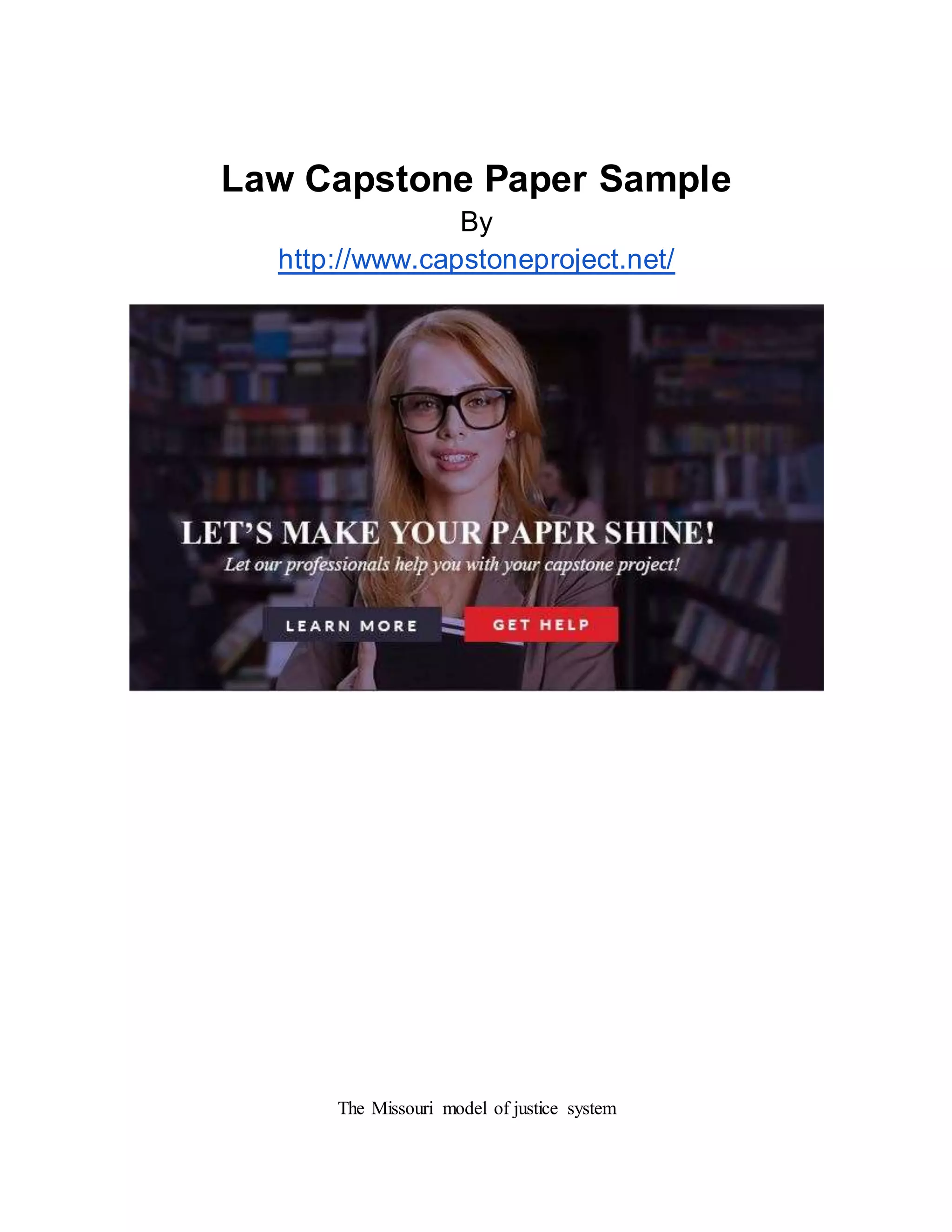 Law Capstone Paper Sample | DOCX