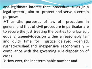 Law Civil Procedure I ppt -Lecture Note | PDF