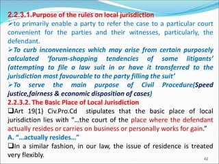 Law Civil Procedure I ppt -Lecture Note | PDF