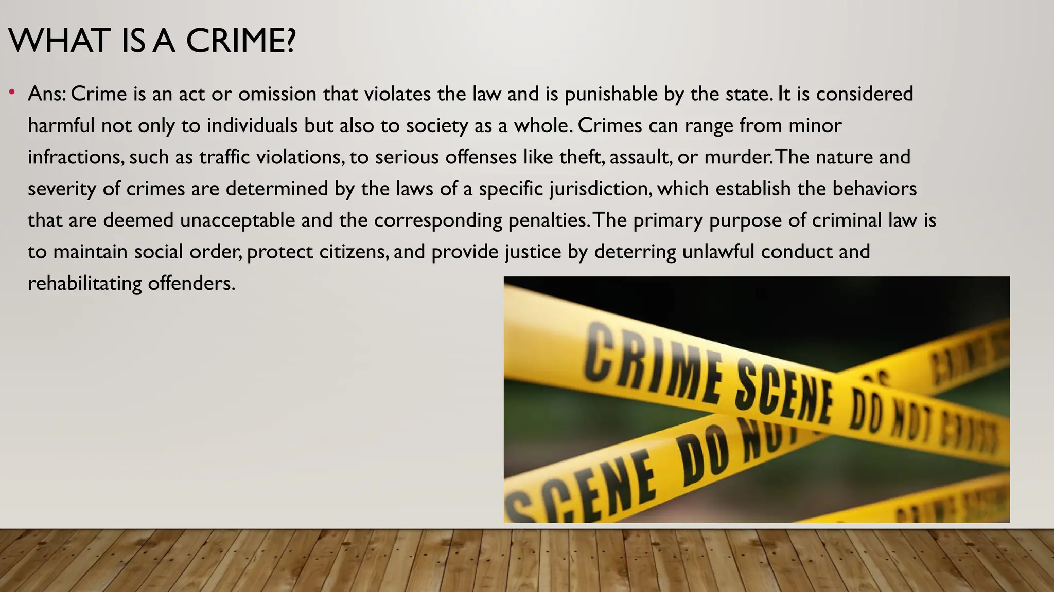 Law & Criminality Justice Crime rules government | PPTX