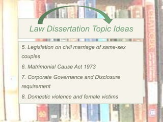 Law dissertation topics ideas | PPT