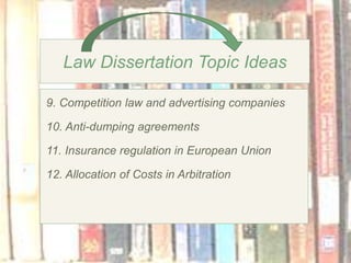 Law dissertation topics ideas | PPT