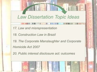 Law dissertation topics ideas | PPT | Free Download