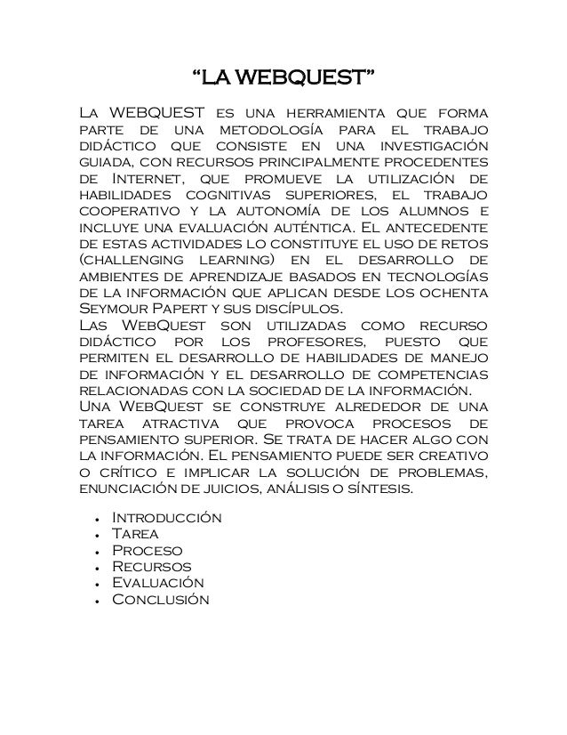 Webquest Ejemplos