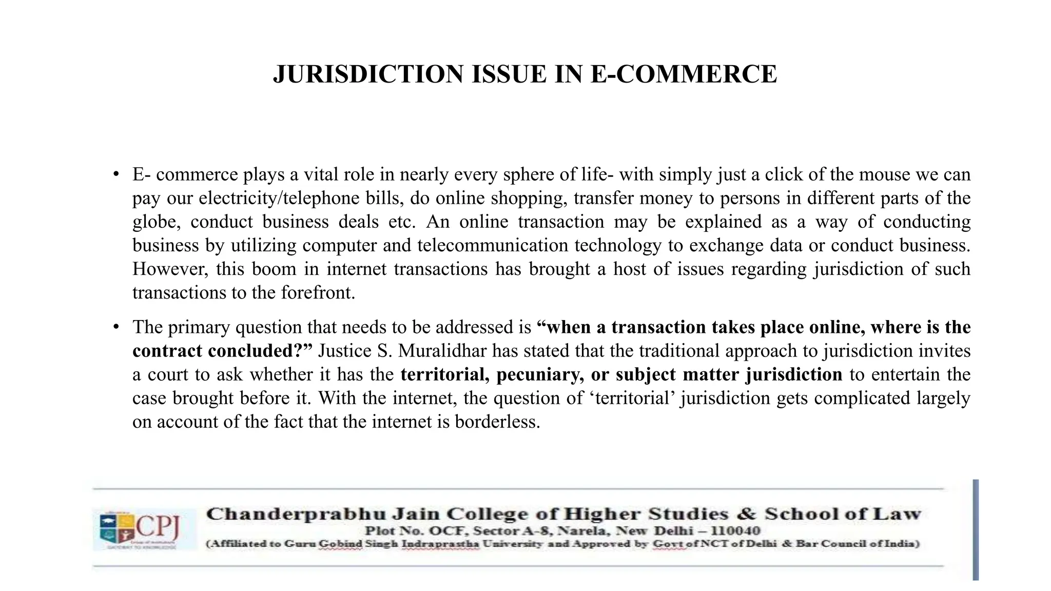 Law & Emerging Technology - The Model Law on E-Commerce (Unit 2).pptx