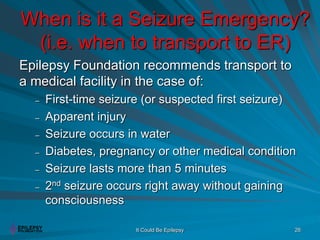 Epilepsy and Seizure Response for Law Enforcement Personnel | PPTX