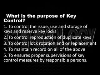 Protective locks and key control | PPTX