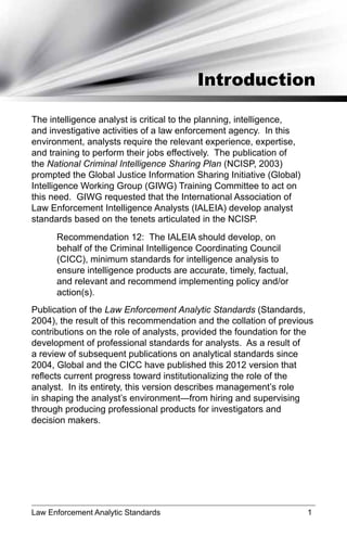Law Enforcement Analytic Standards Department | PDF