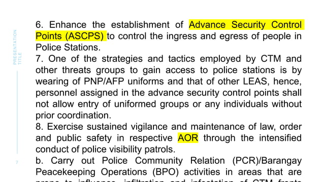 Law Enforcement Operations Operations w/ Crime Mapping | PPTX