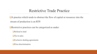 Progression of MRTP Act to Competition Act in the era of globalization ...
