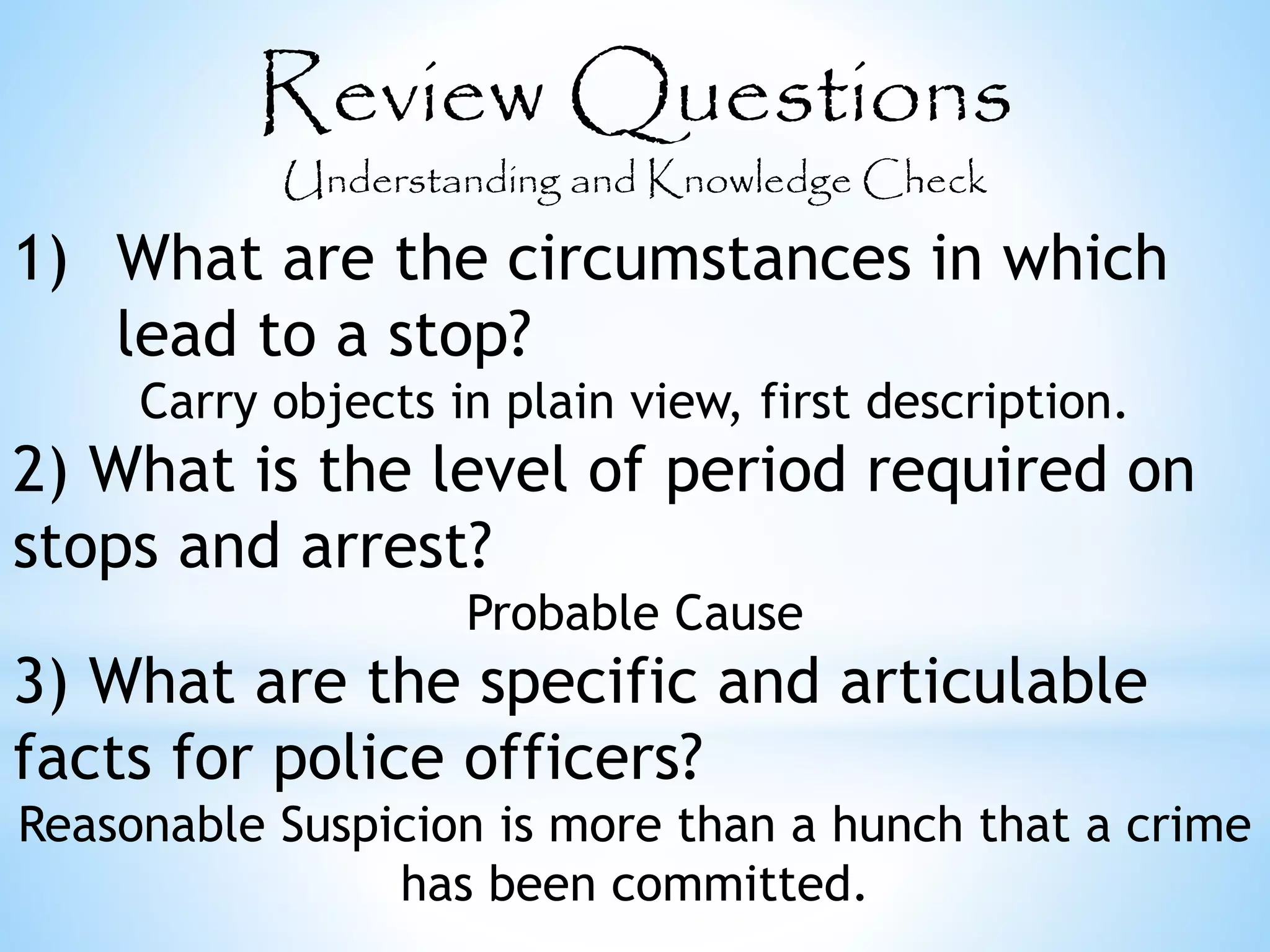 Law Final stop and frisk | PPTX