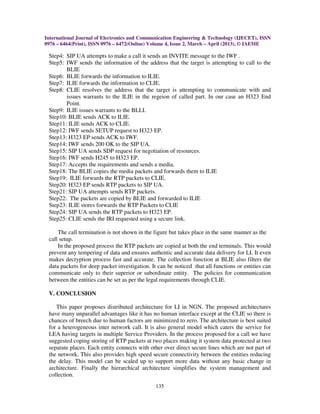 Lawful interception monitoring using distributed architecture for ngn 2 ...