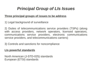 Legal and Technical Standards for Lawful Intercepts | PPT